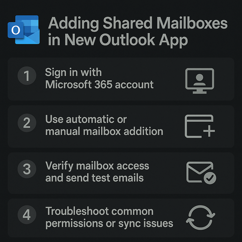 How to Add Shared Mailboxes in the New Outlook App?