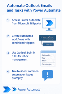 How to use Power Automate tasks in Outlook for productivity?