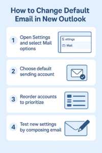 How to Change default Email Account in New Outlook for Windows?