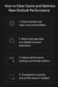 How to clear cache and fix performance of New Outlook?