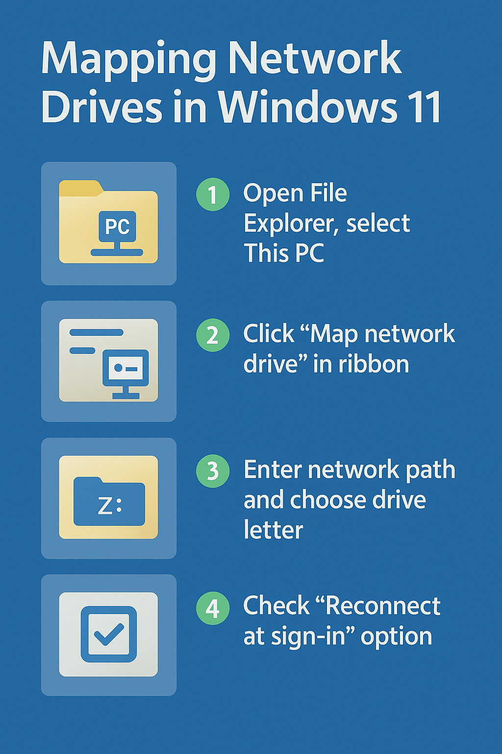 How to map a network drive in Windows 11 for easier file access?