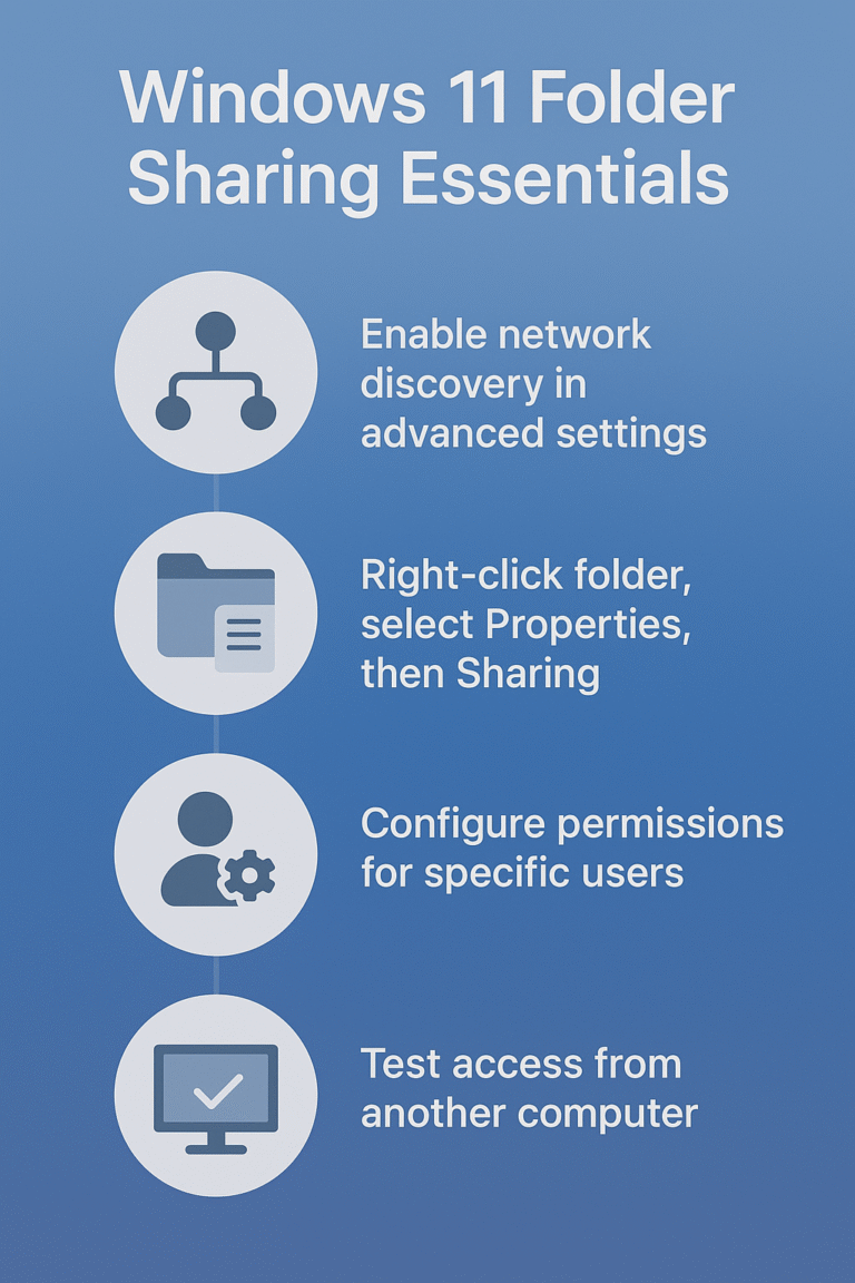 How to setup Windows 11 folder sharing for network collab?