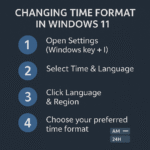 How to change time format in Windows 11 for better productivity?