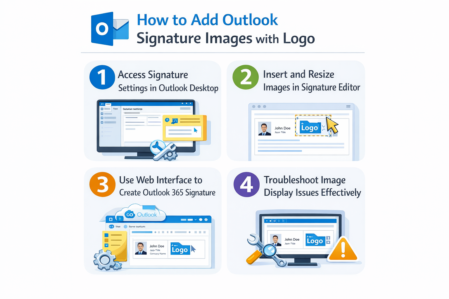 How to Add Outlook Signature Images, Logos and Pictures?