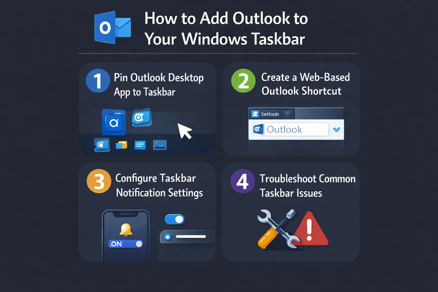 How to Add Outlook to the Windows 11 Taskbar?