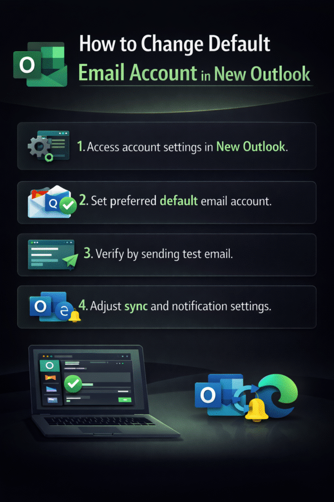 How to Change the Default Email Account in New Outlook?