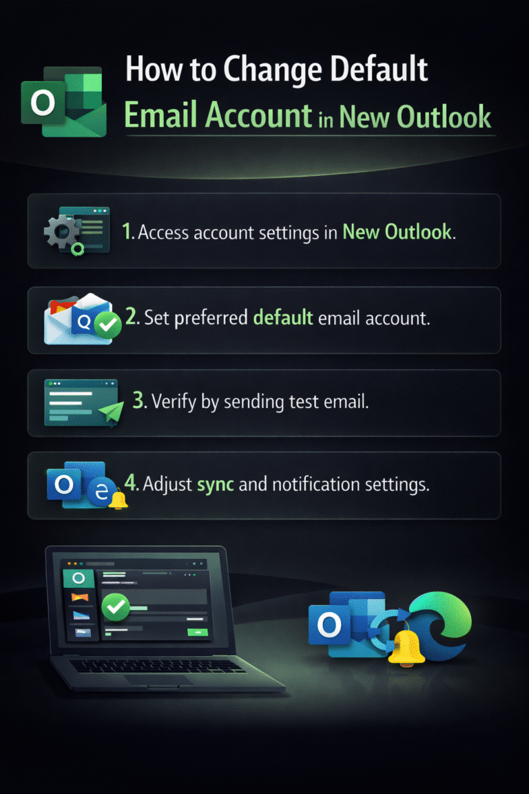 How to Change the Default Email Account in New Outlook?