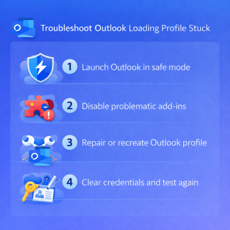 How to fix Outlook 365 stuck on loading your profile?