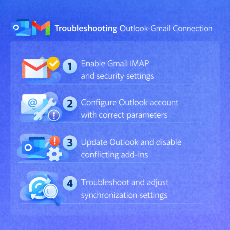How to Fix Outlook Not Connecting to Gmail mailbox?