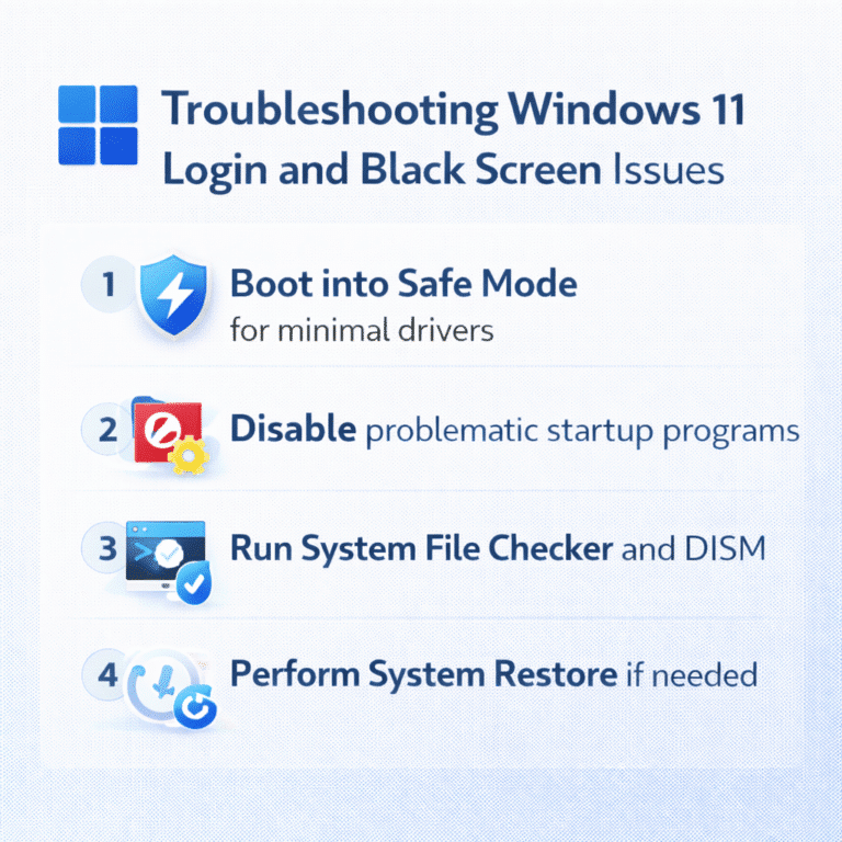 How to fix Windows 11 not responding After Login and Black Screen?