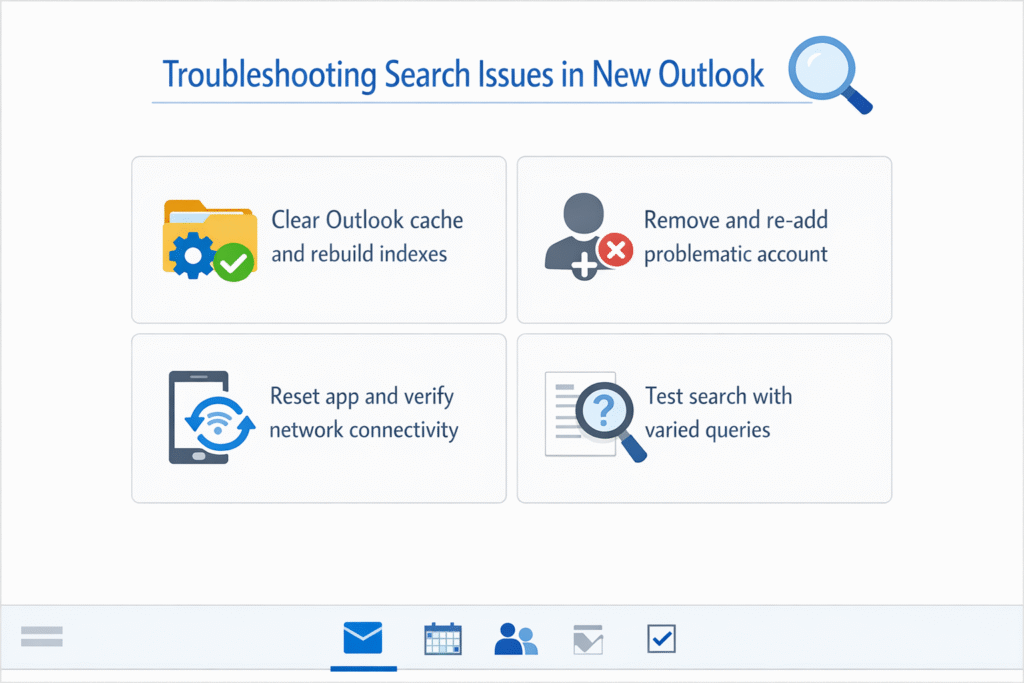 How to fix search not working in New Outlook 365?