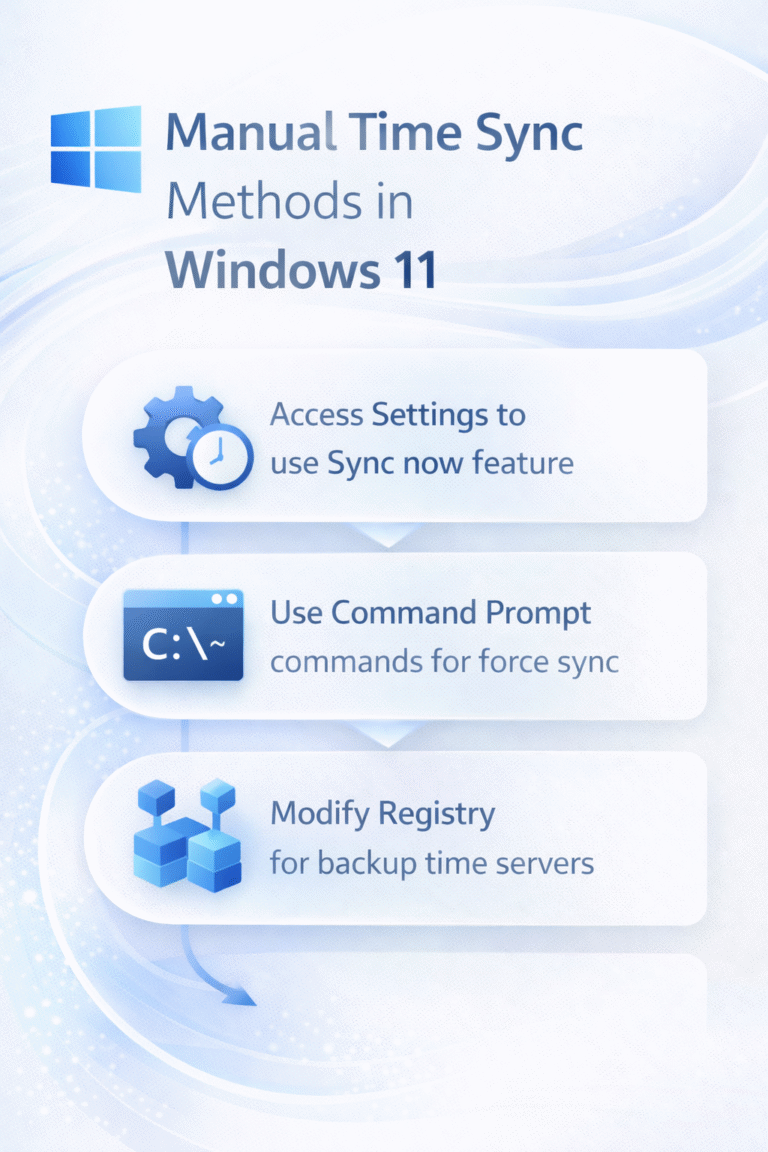 How to sync the system time manually in Windows 11?