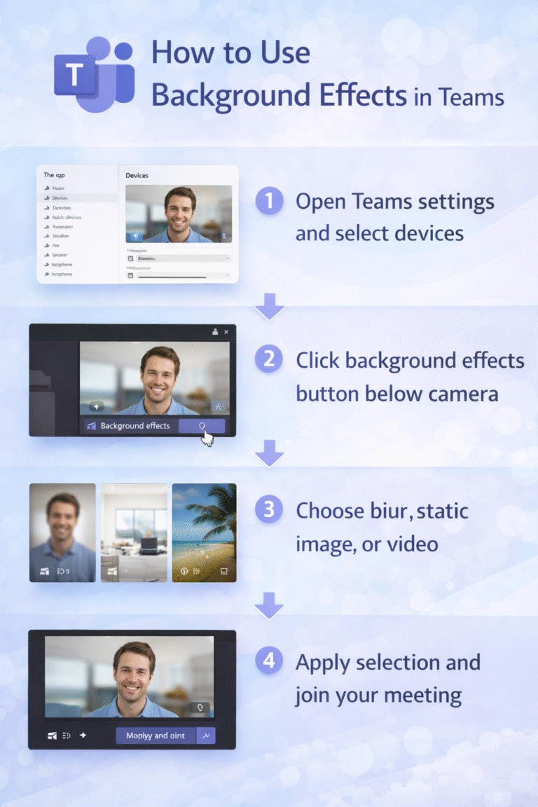 How to use background effects in Teams meetings?