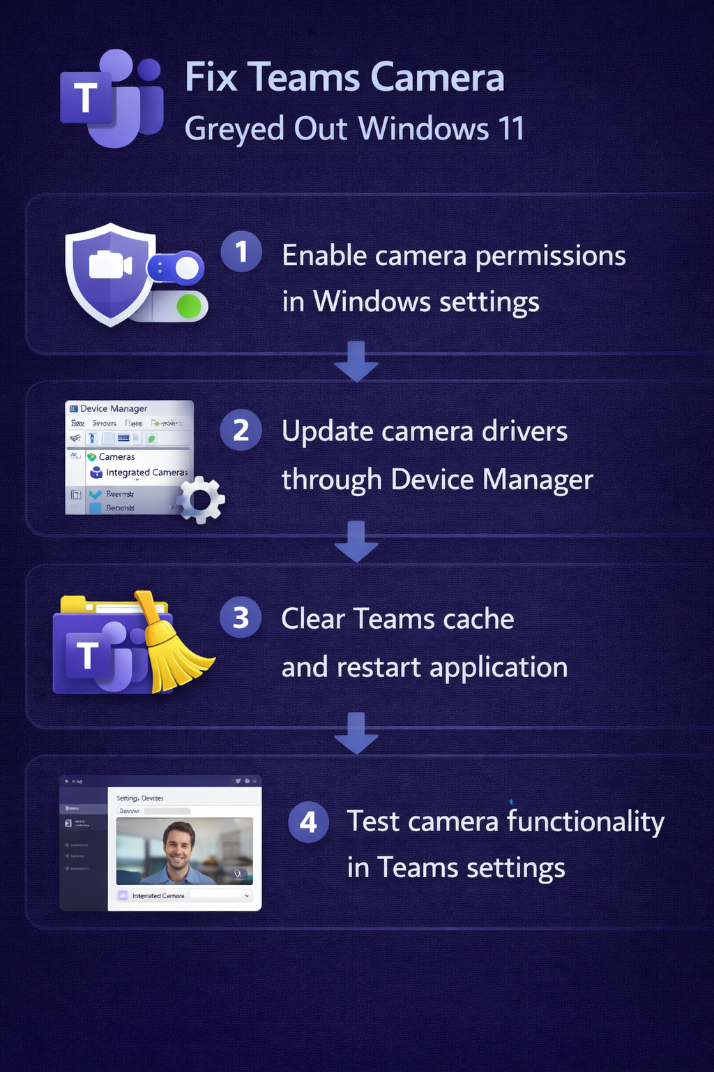 How to fix Microsoft Teams camera greyed out on Windows 11?