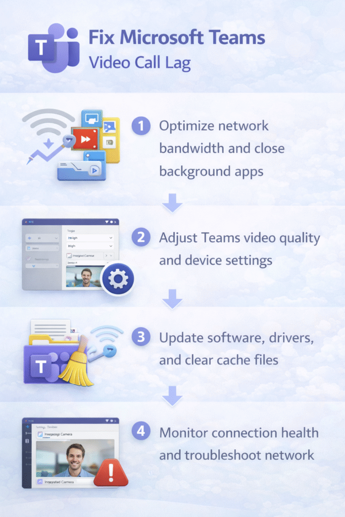 How to fix Teams video call lag and screen sharing delays?