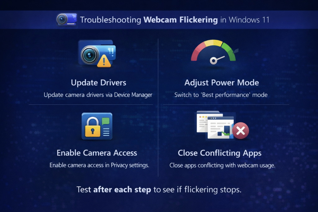 How to Fix Webcam Flickering in Windows 11? | EasyTweaks.com