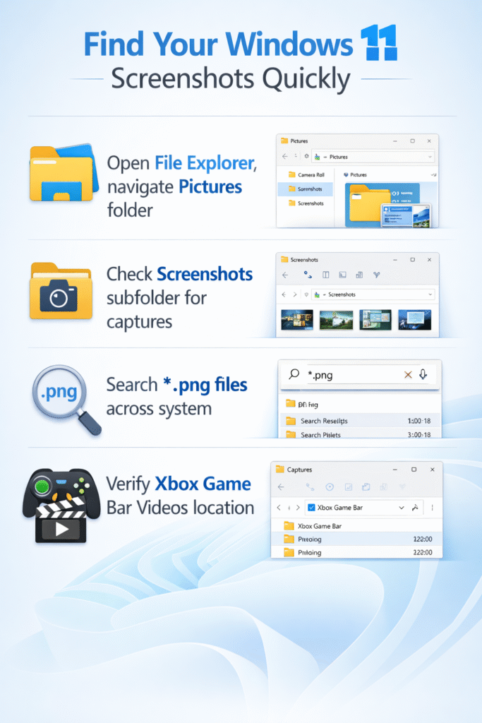 Where are screenshots saved in Windows 11 & how to find them