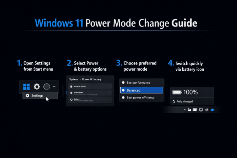 How to Change the Power Mode in Windows 11 devices?