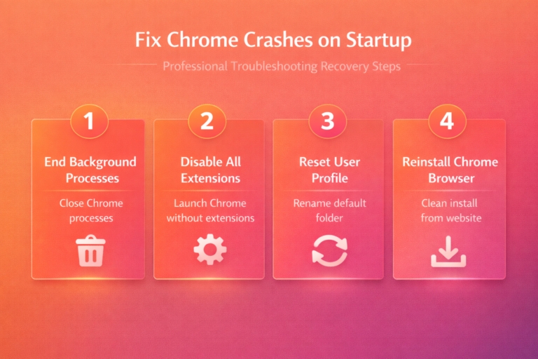 Why does Chrome crash on startup and how can you fix it?