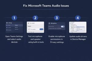 How to fix audio microphone issues in Microsoft Teams?