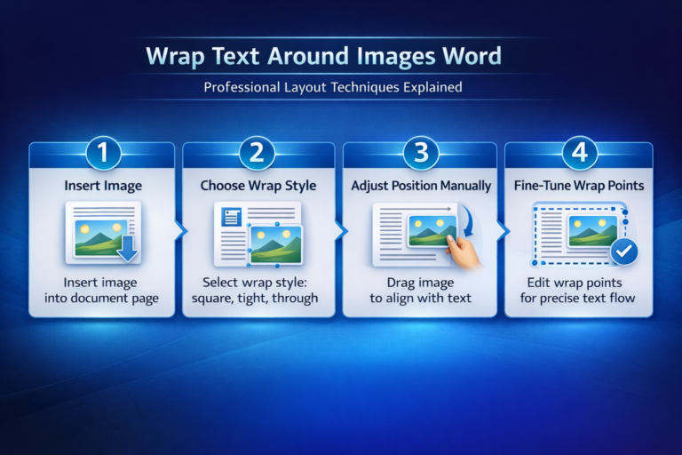 How do you wrap text around an image in Word?